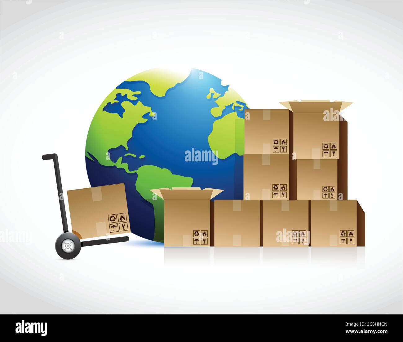 Shipping concept illustration design over a white background Stock ...
