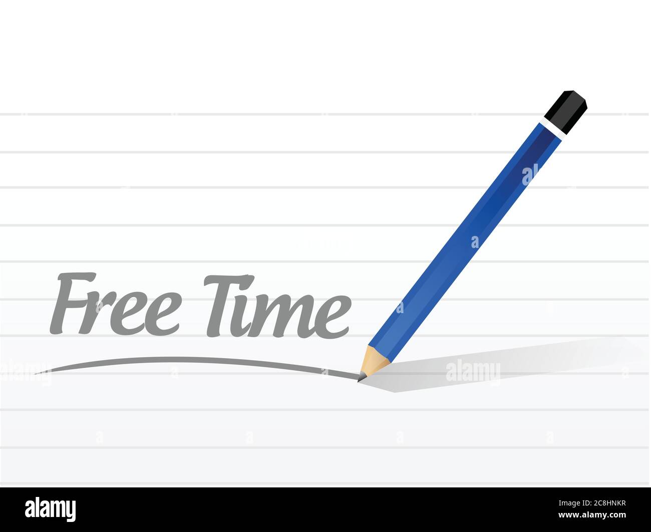 Free time message illustration design over a white background Stock ...