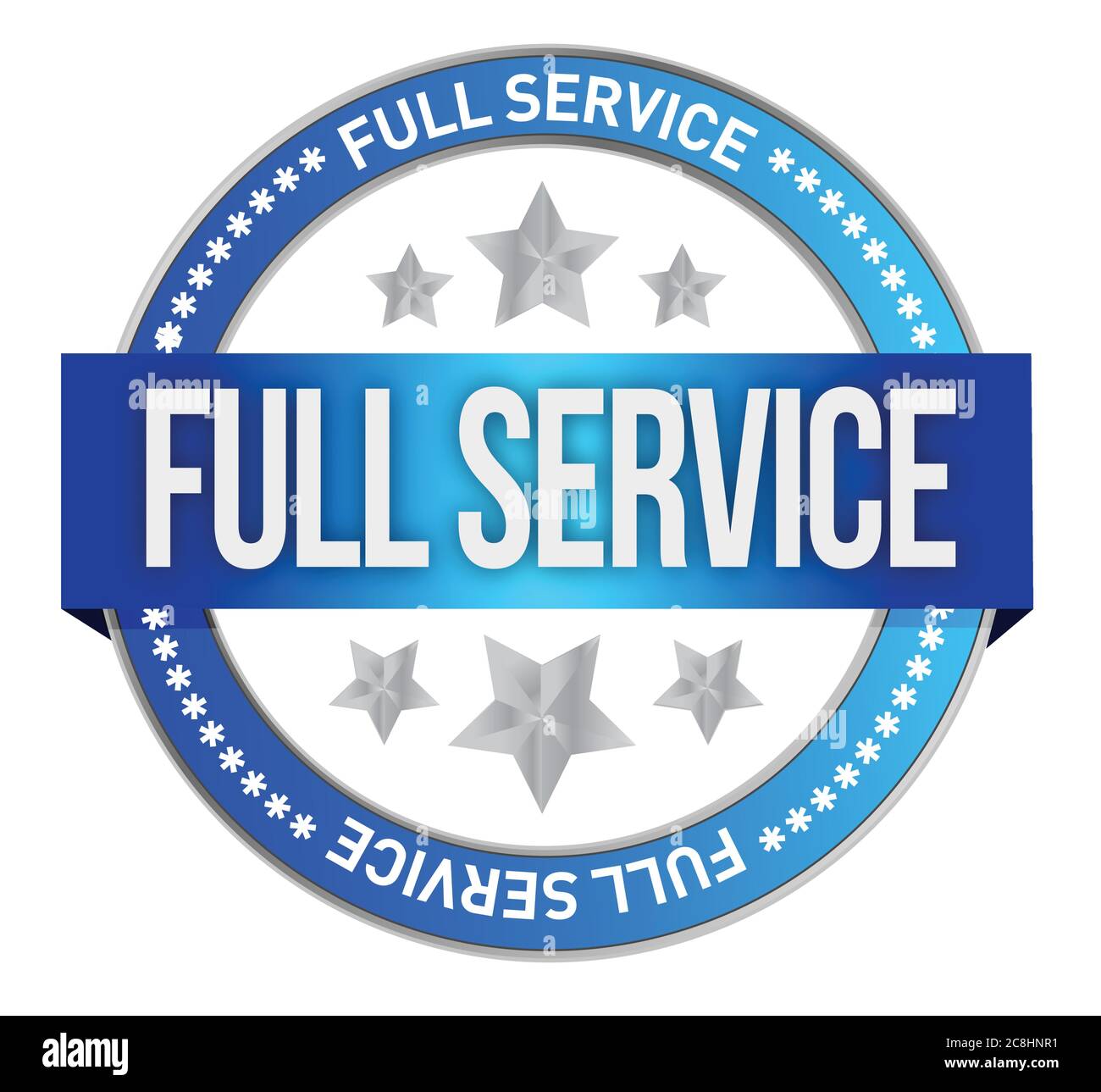 Full service seal illustration design over a white background Stock ...