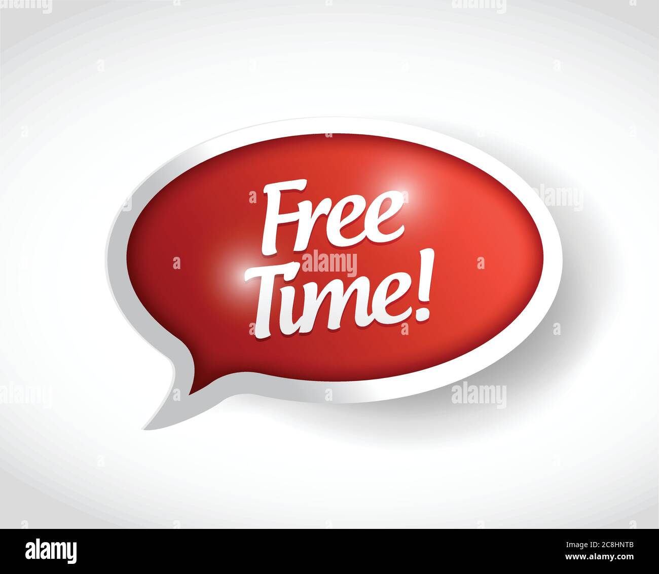 Free time bubble post illustration design over a white background Stock ...