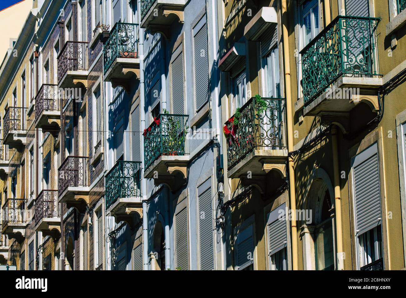 Lisbon Portugal july 24, 2020 View of classic facade of ancient ...