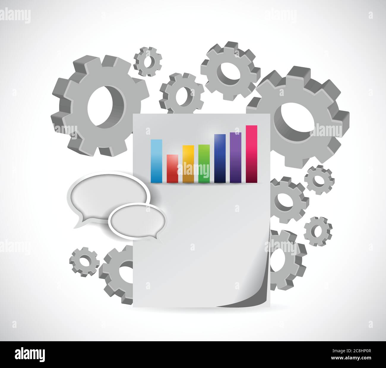 Business documents illustration design over a white background Stock ...