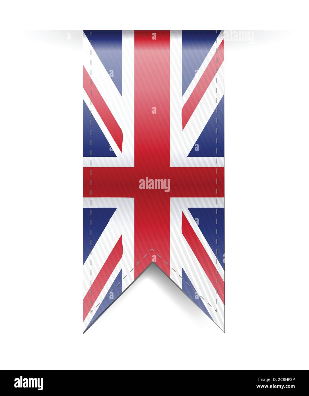 Uk flag banner illustration design over a white background Stock Vector ...
