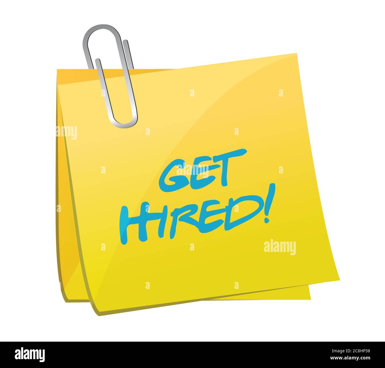 Get hired post illustration design over a white background Stock Vector ...