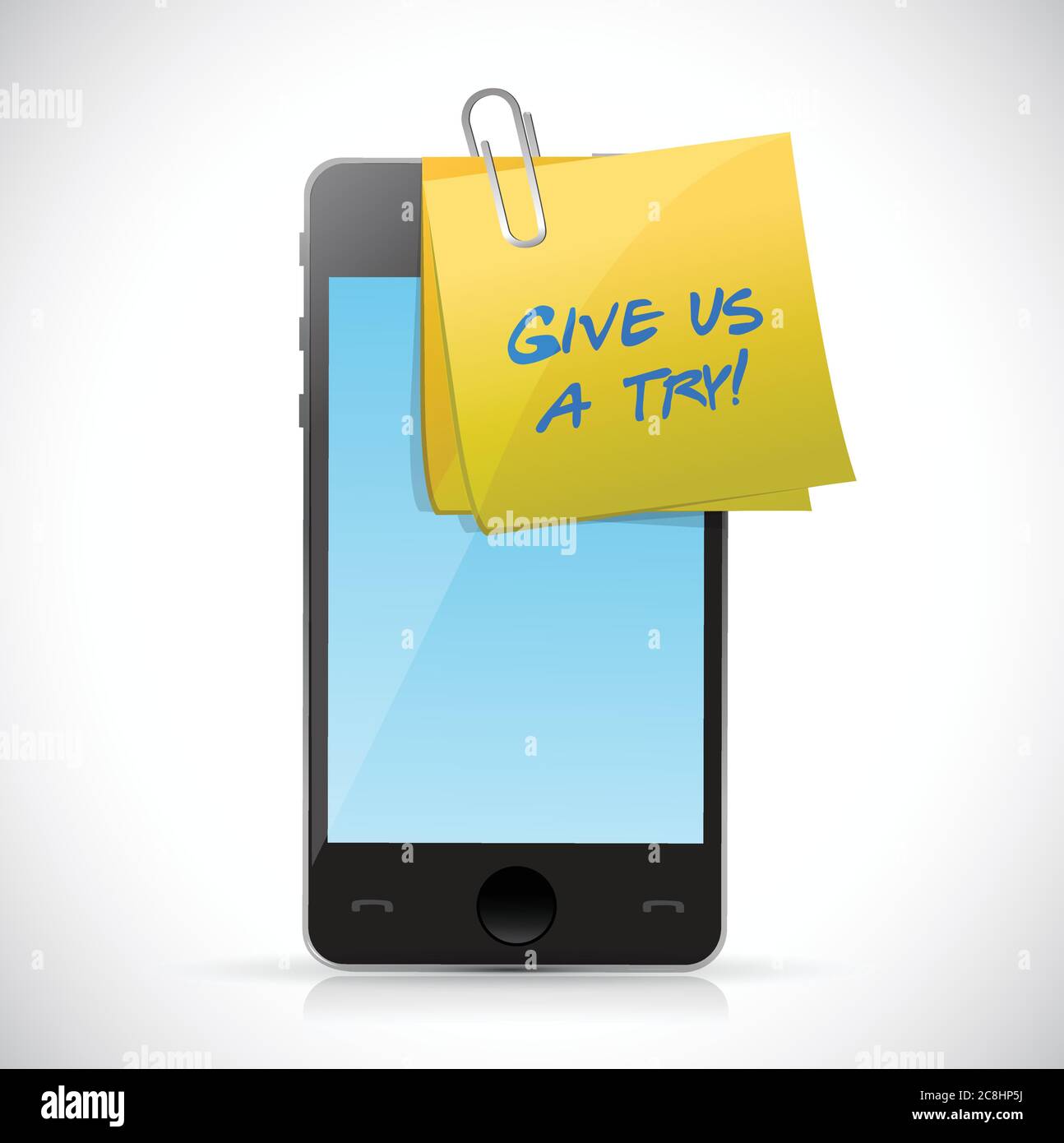 Give us a try Stock Vector Images - Alamy