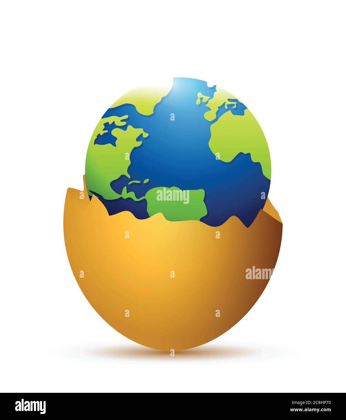 Broken map of world globe Stock Vector Images - Alamy