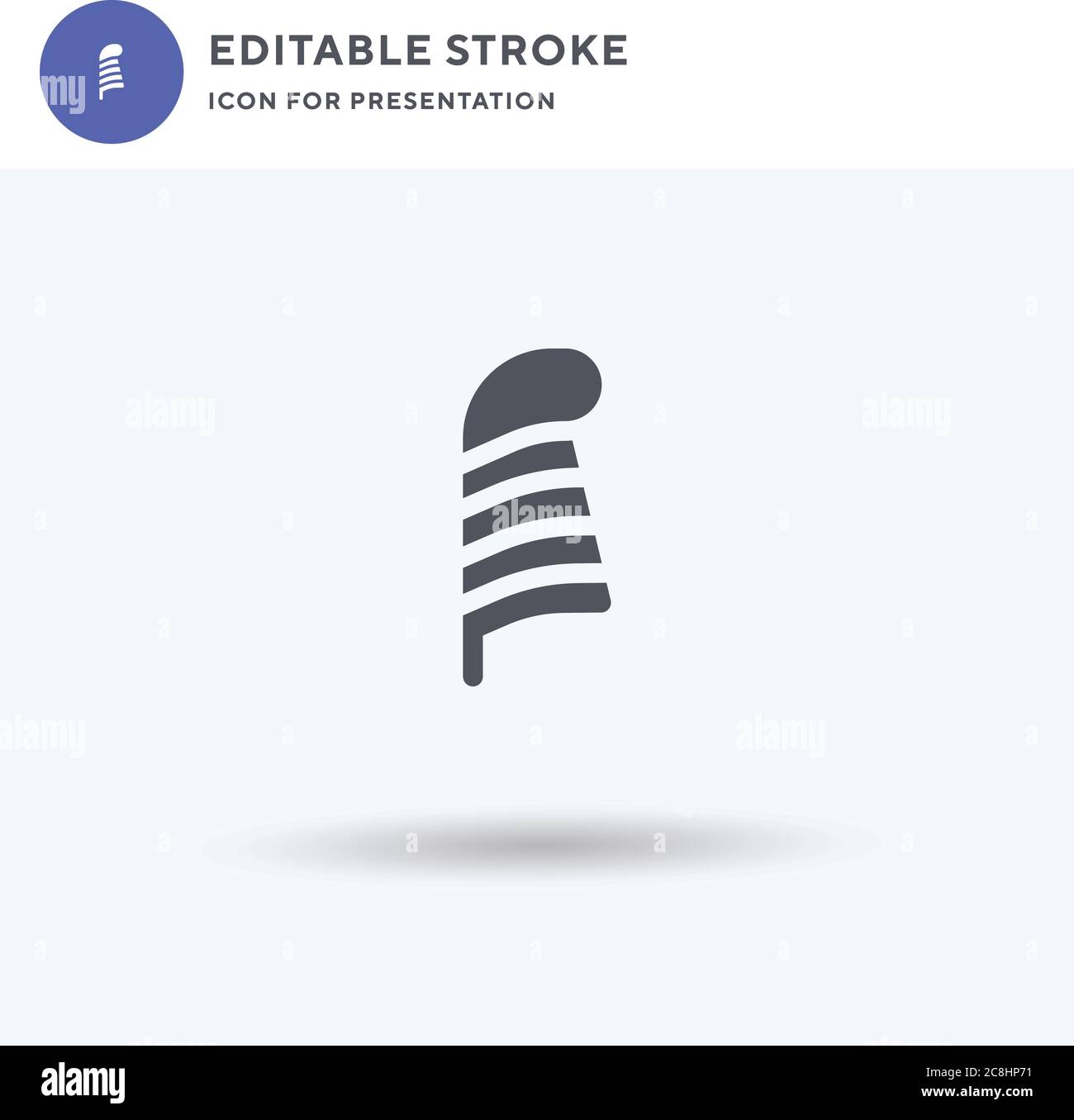 Feather Of Maat icon vector, filled flat sign, solid pictogram isolated ...