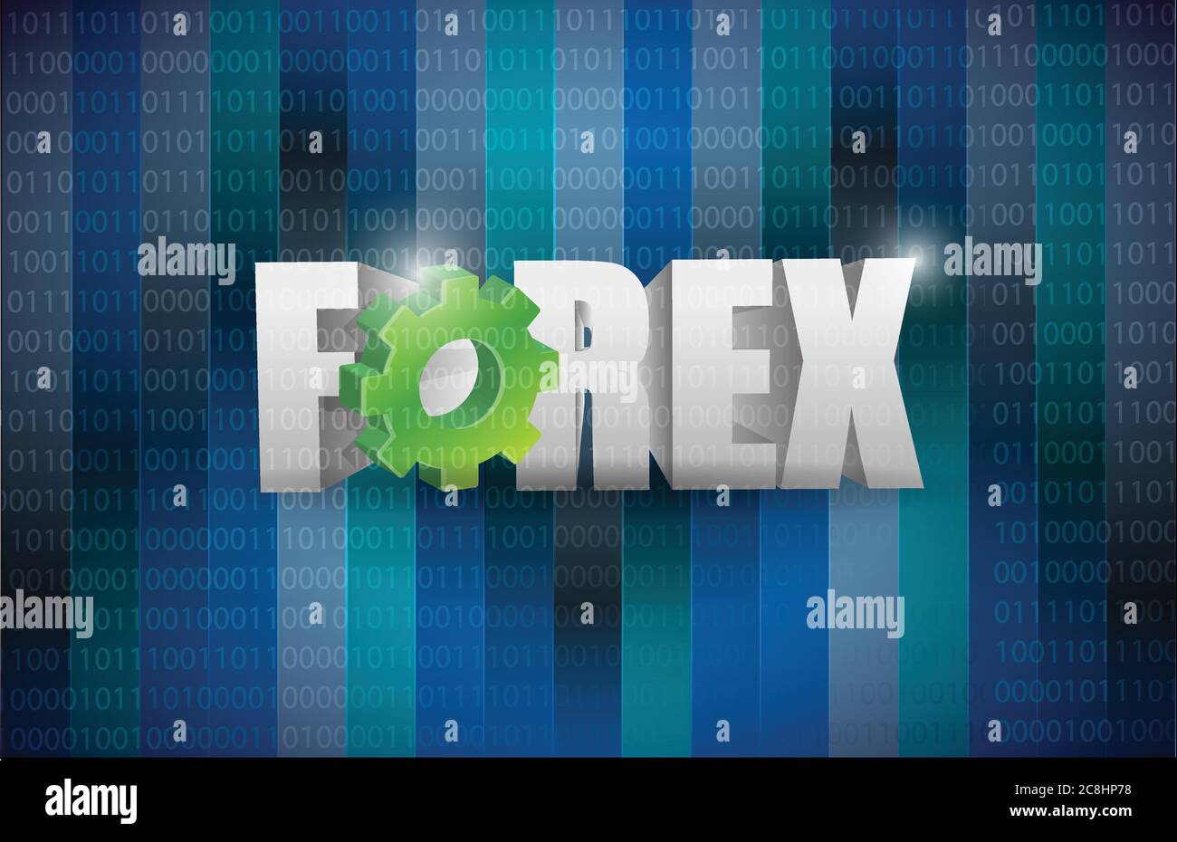 Forex sign illustration design over a binary background Stock Vector ...