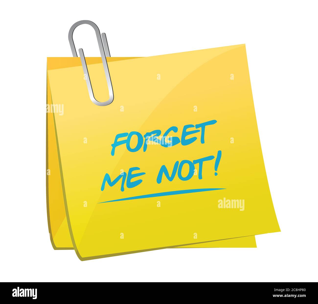 Forget me not memo message illustration design over a white background ...