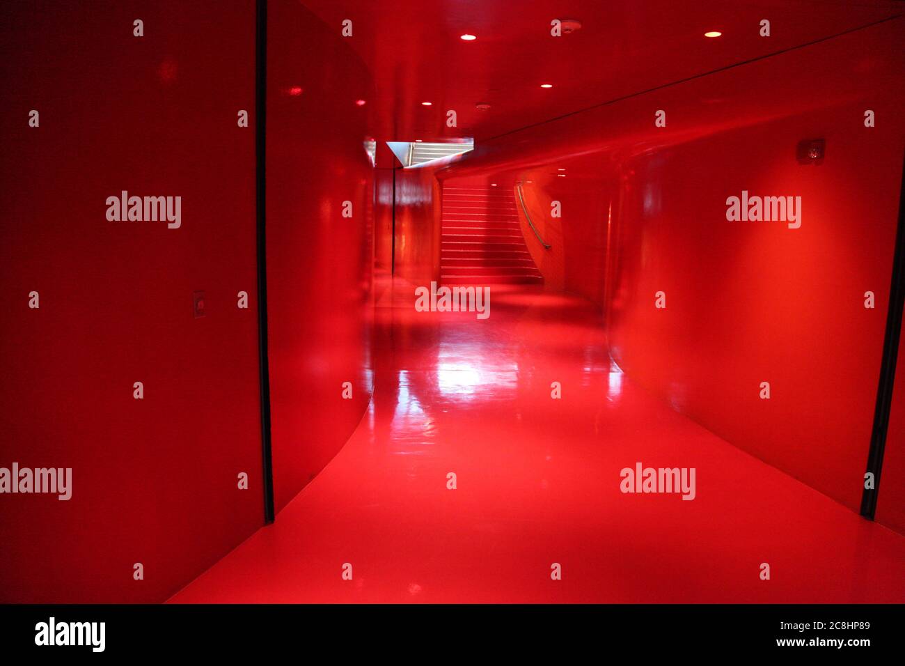 Red Hall, Central Library, Seattle Stock Photo - Alamy