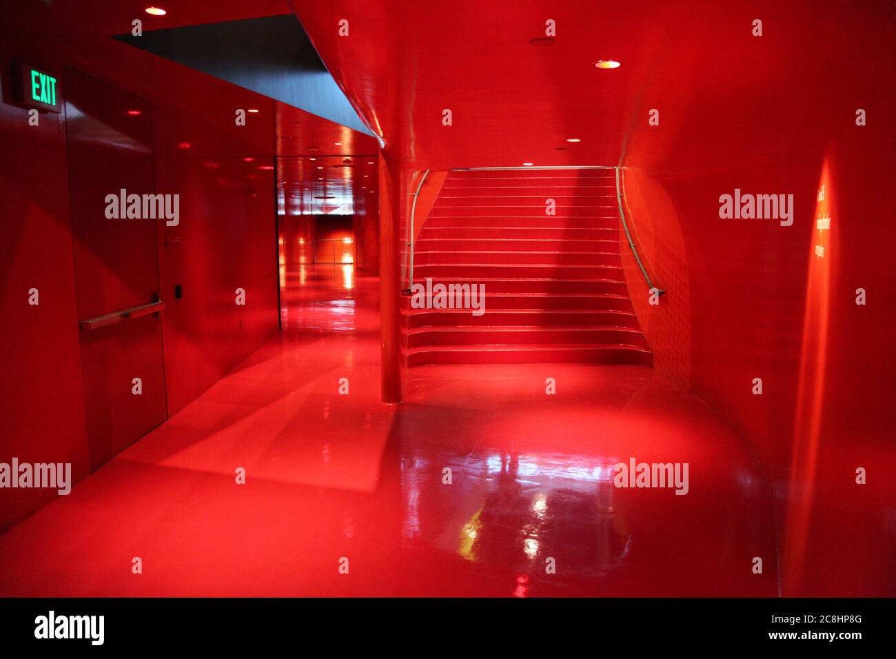 Red Hall, Central Library, Seattle Stock Photo - Alamy