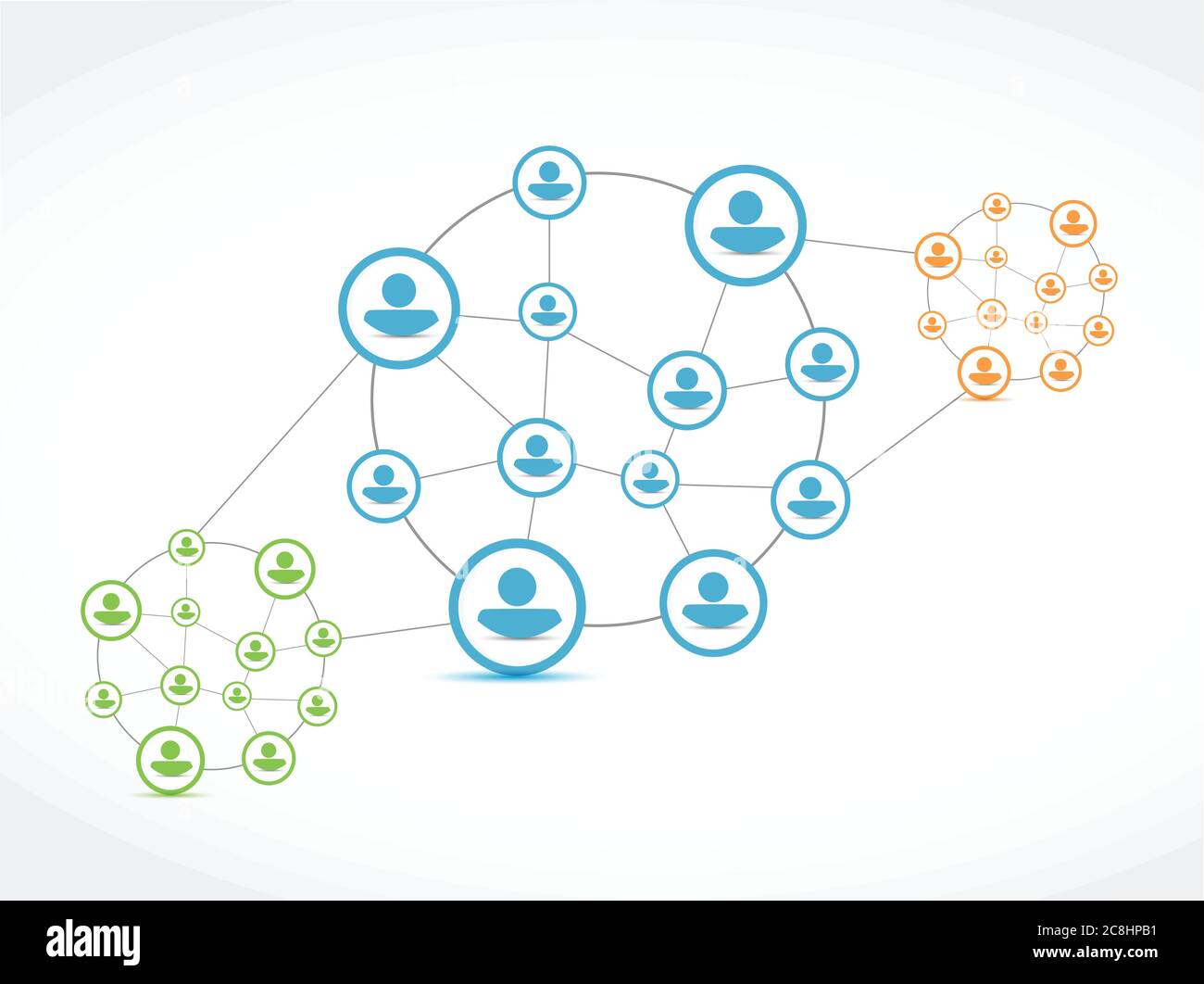 Cycle connection network illustration design over a white background ...