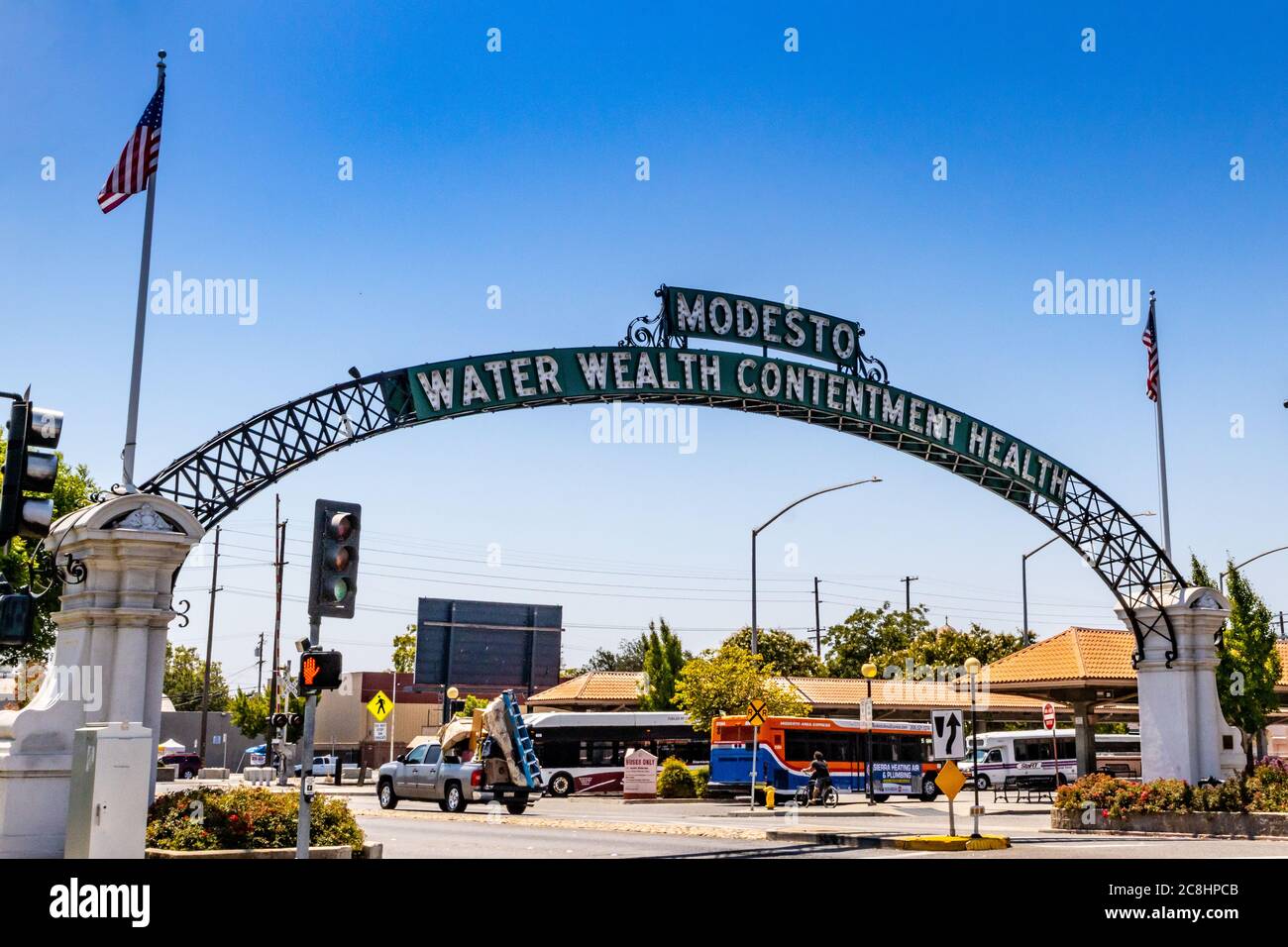 The historic Modesto Arch in California Stock Photo - Alamy The historic Modesto Arch in California Stock Photo - Alamy