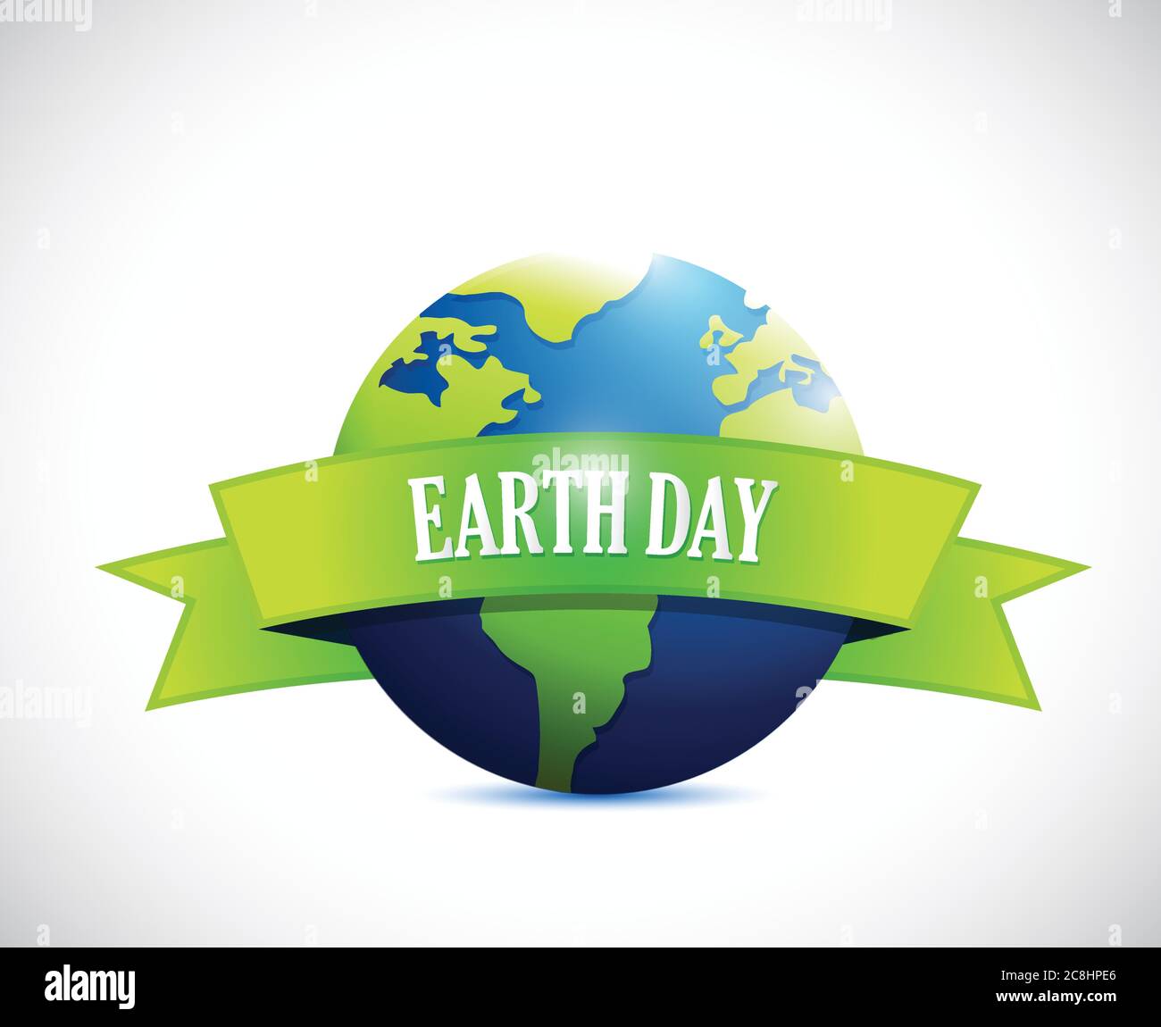 Earth day sign banner illustration design over a white background Stock ...
