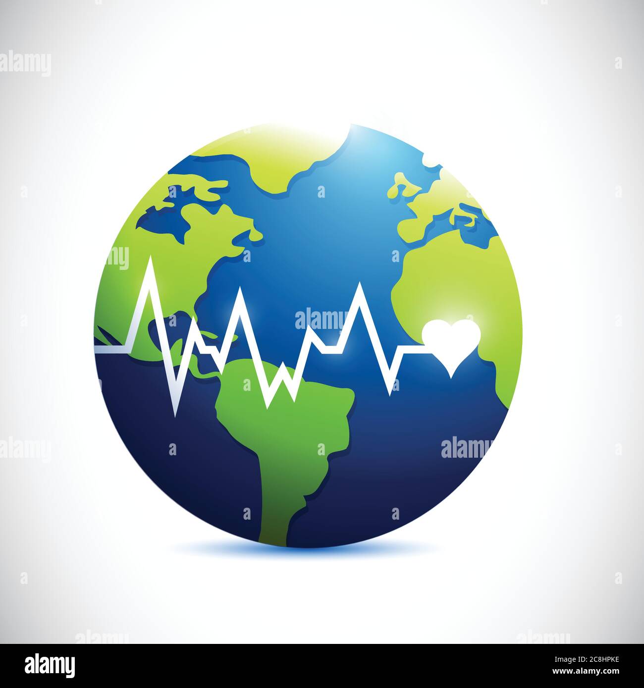 Globe lifeline illustration design over a white background Stock Vector ...