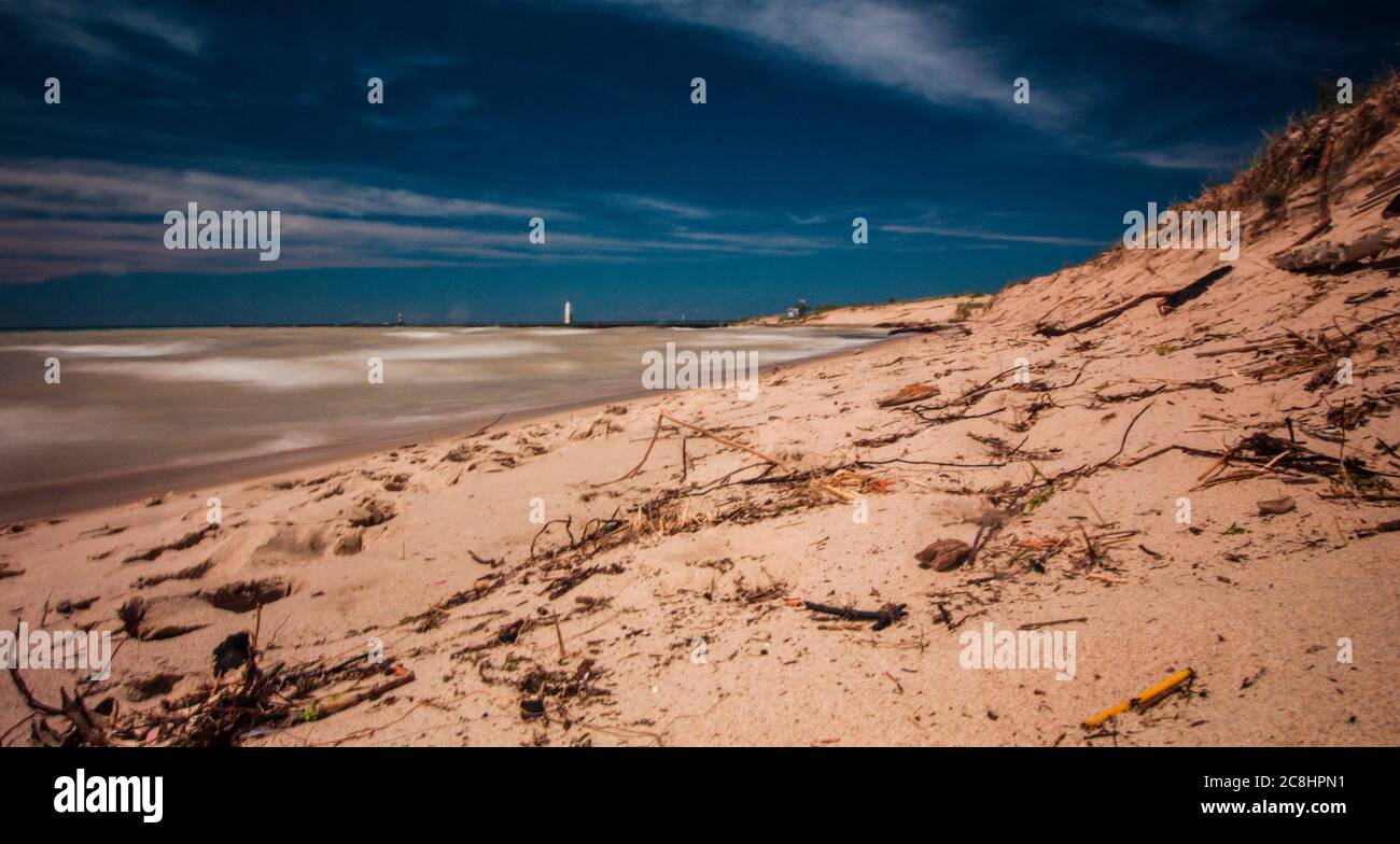 Lake Michigan at Elberta, Michigan Stock Photo - Alamy