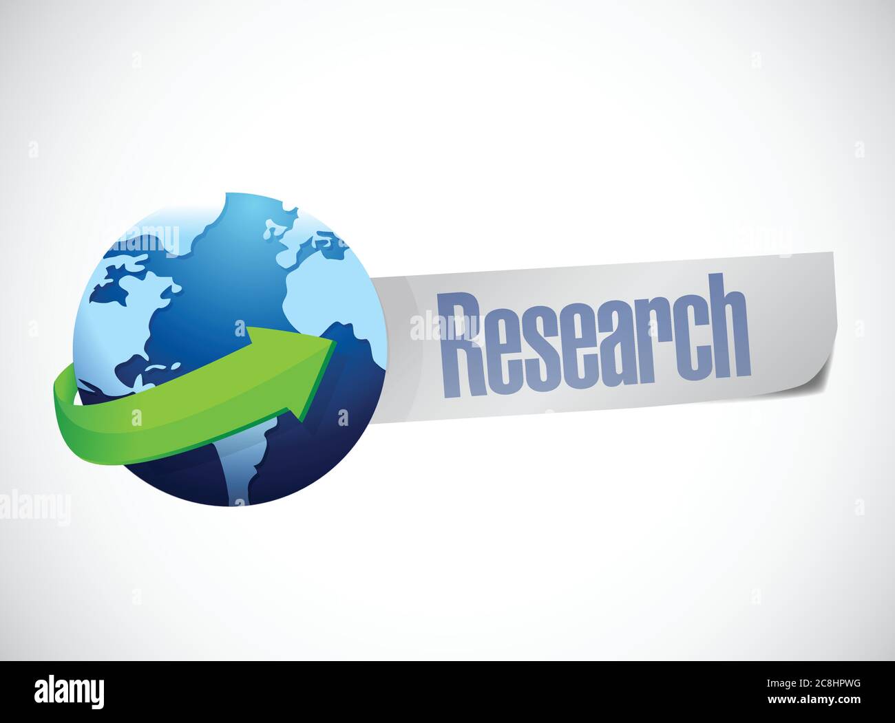 Research paper and globe. illustration design over a white background ...