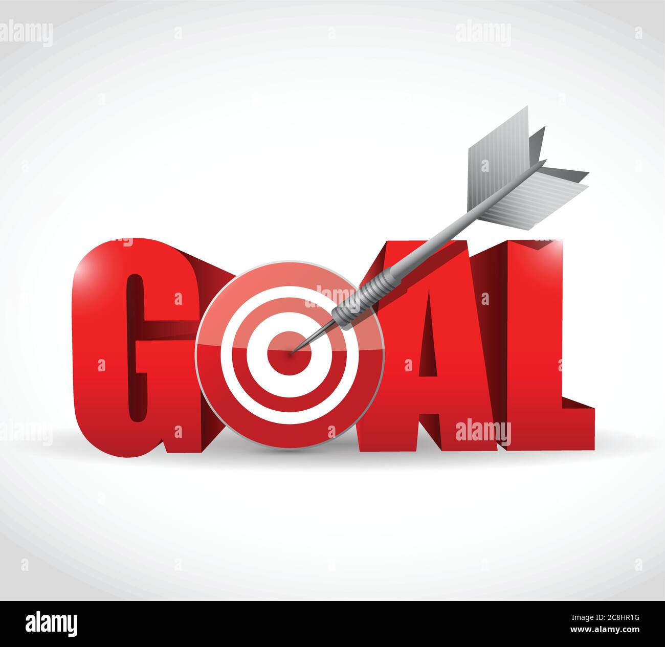 Goal and target and dart illustration design over a white background ...