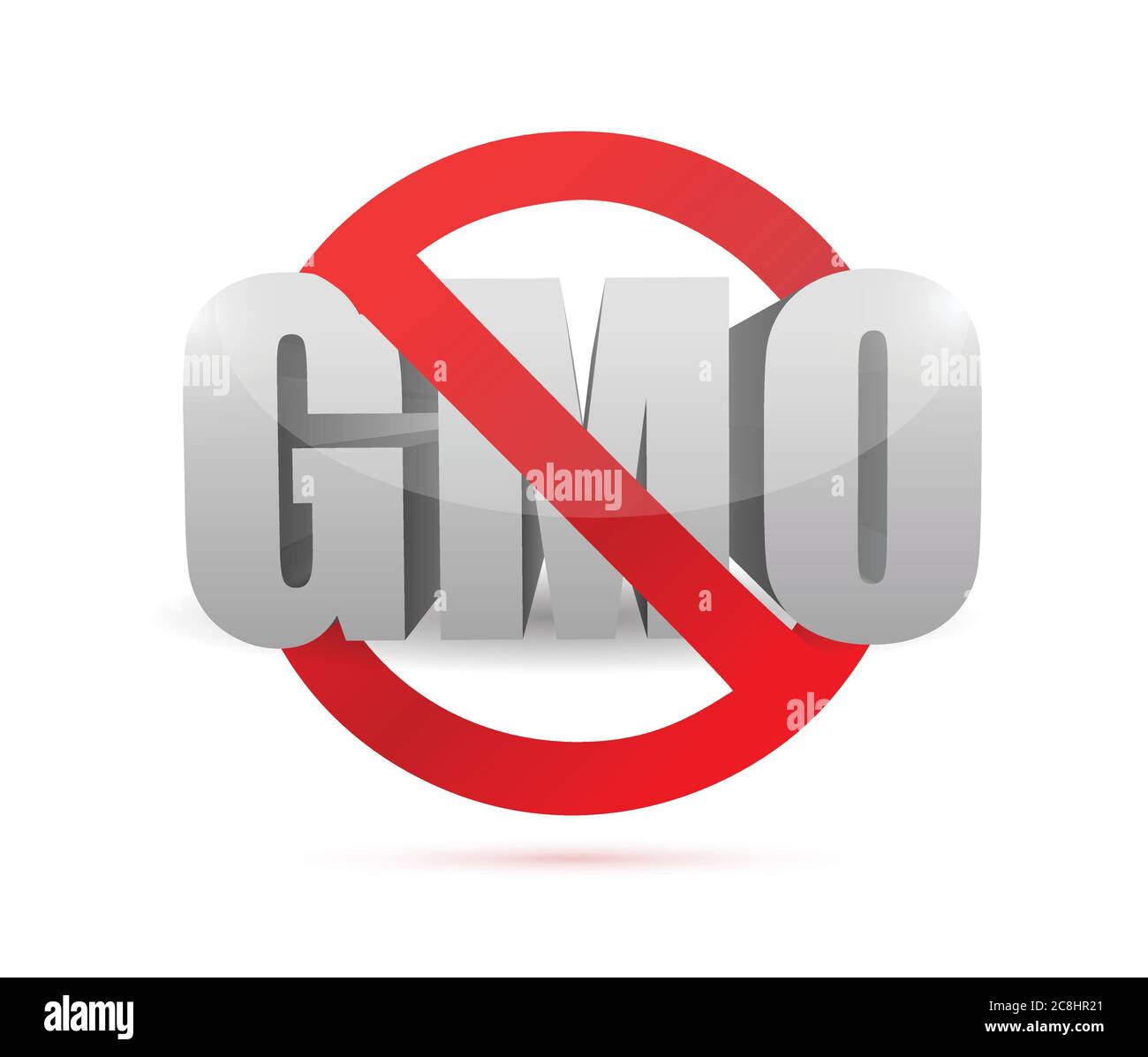 No gmo sign illustration design over a white background Stock Vector ...