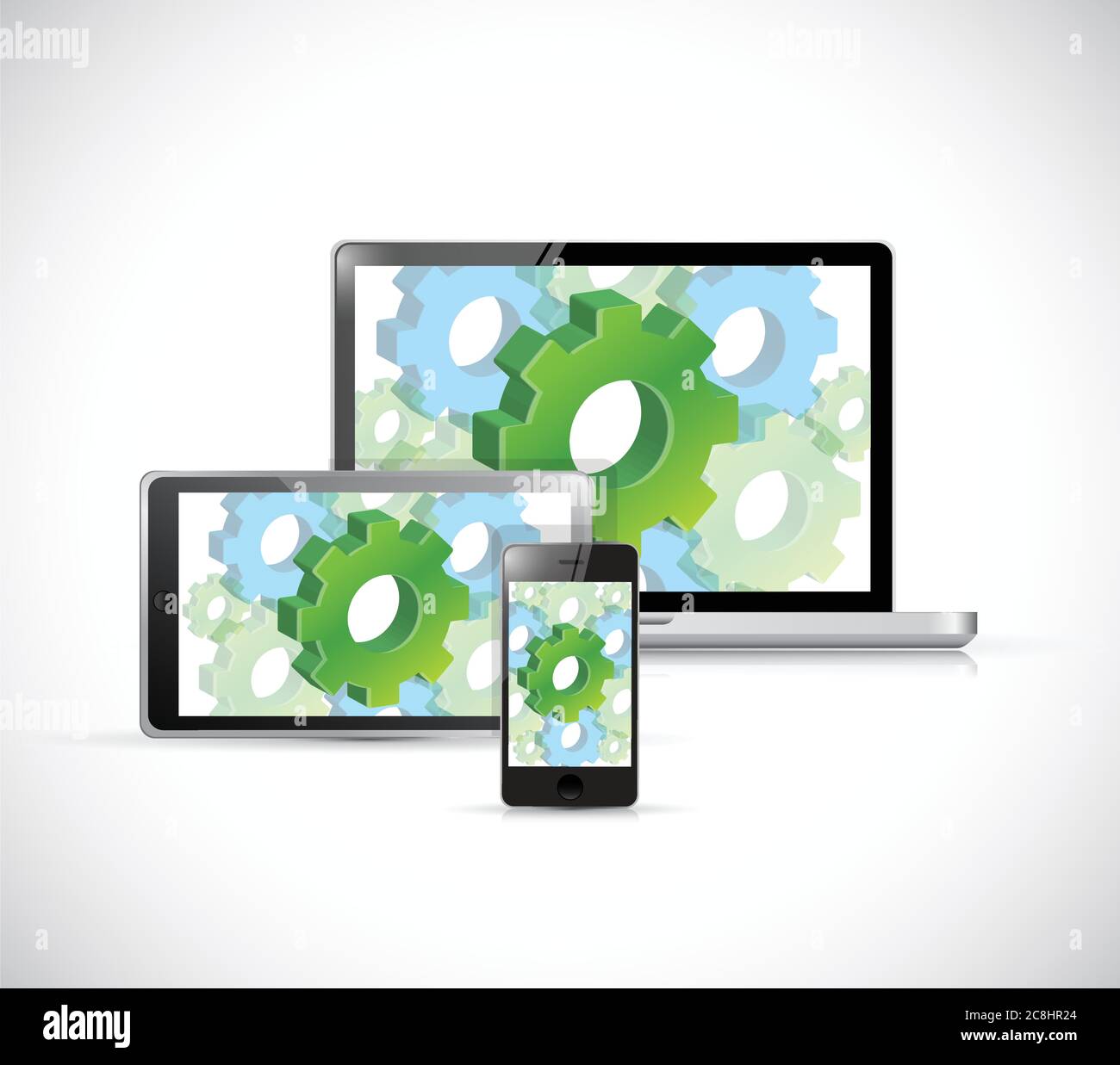 Technology electronics industrial concept illustration design over a ...