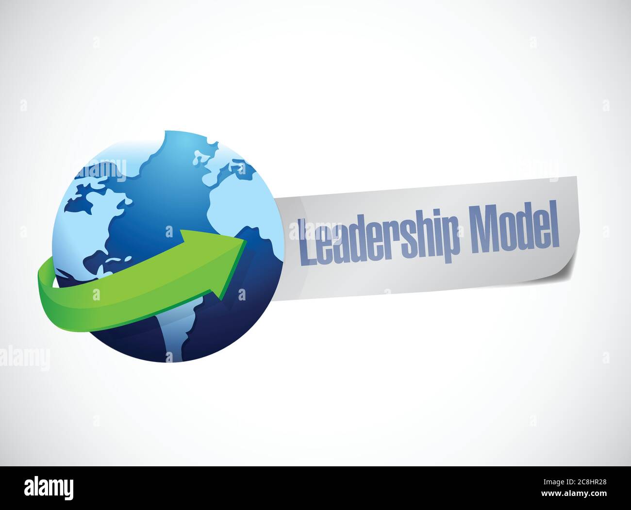 Leadership model sign illustration design over a white background Stock ...