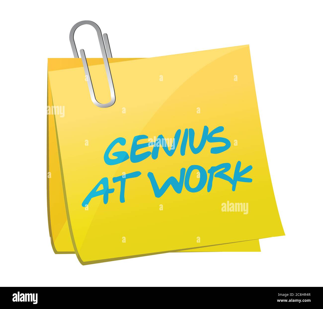 Genius at work post illustration design over a white background Stock ...