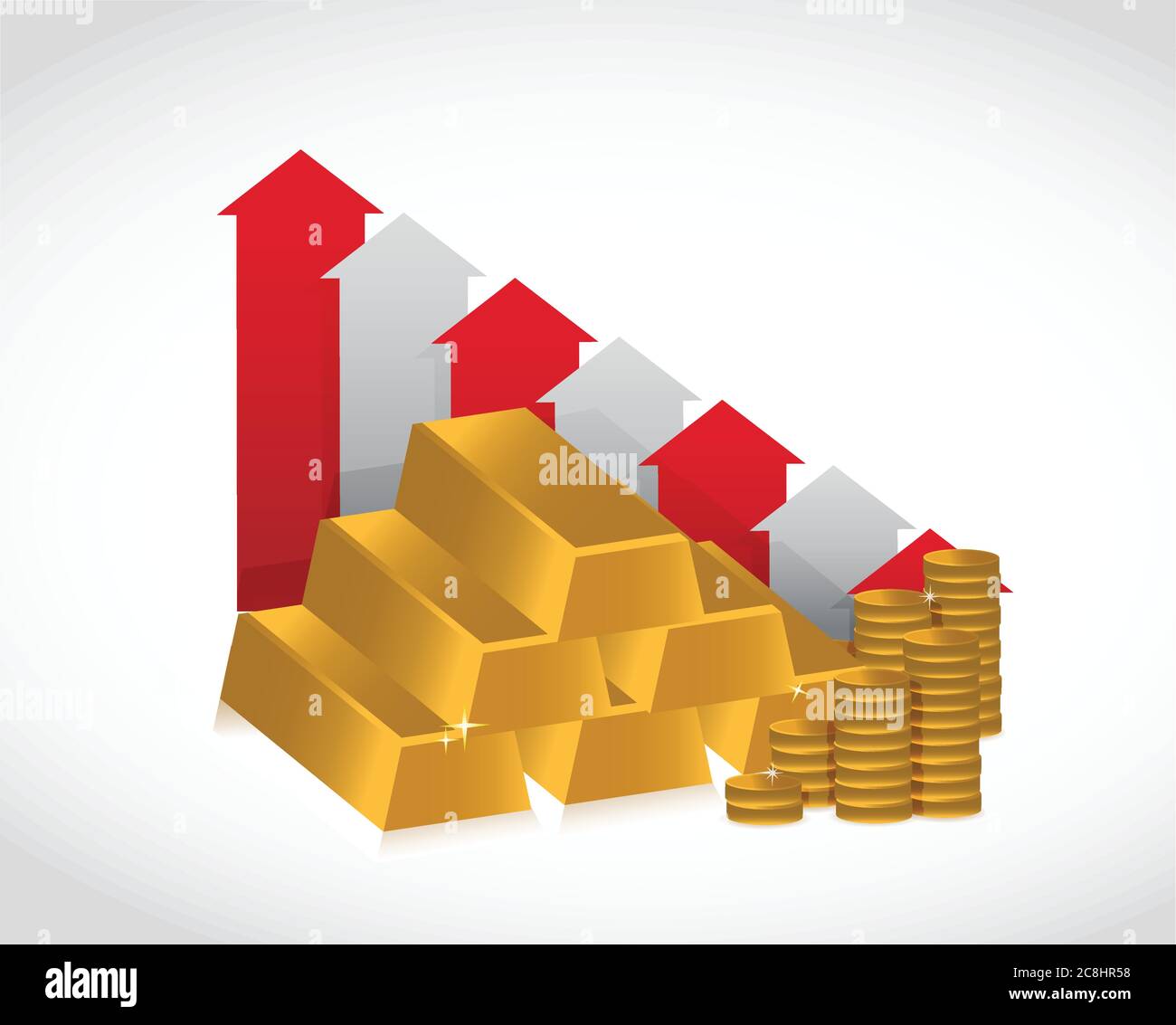 Inflation chart arrow illustration design hi-res stock photography and ...