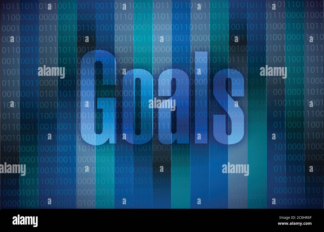 Goals and a binary background illustration design graphic Stock Vector ...