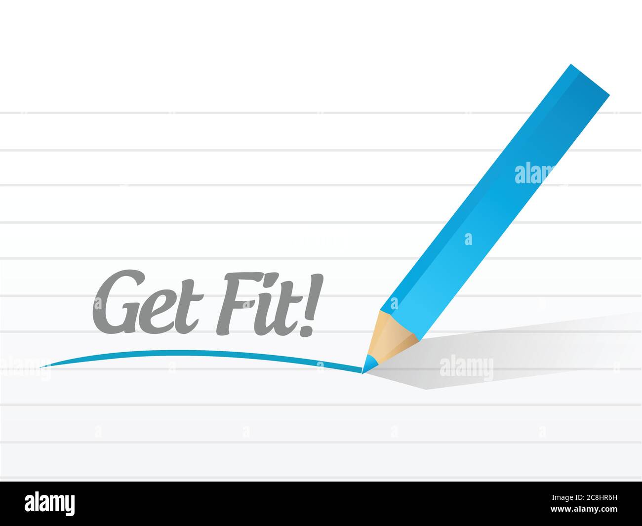 Get fit message illustration design over a white background Stock ...