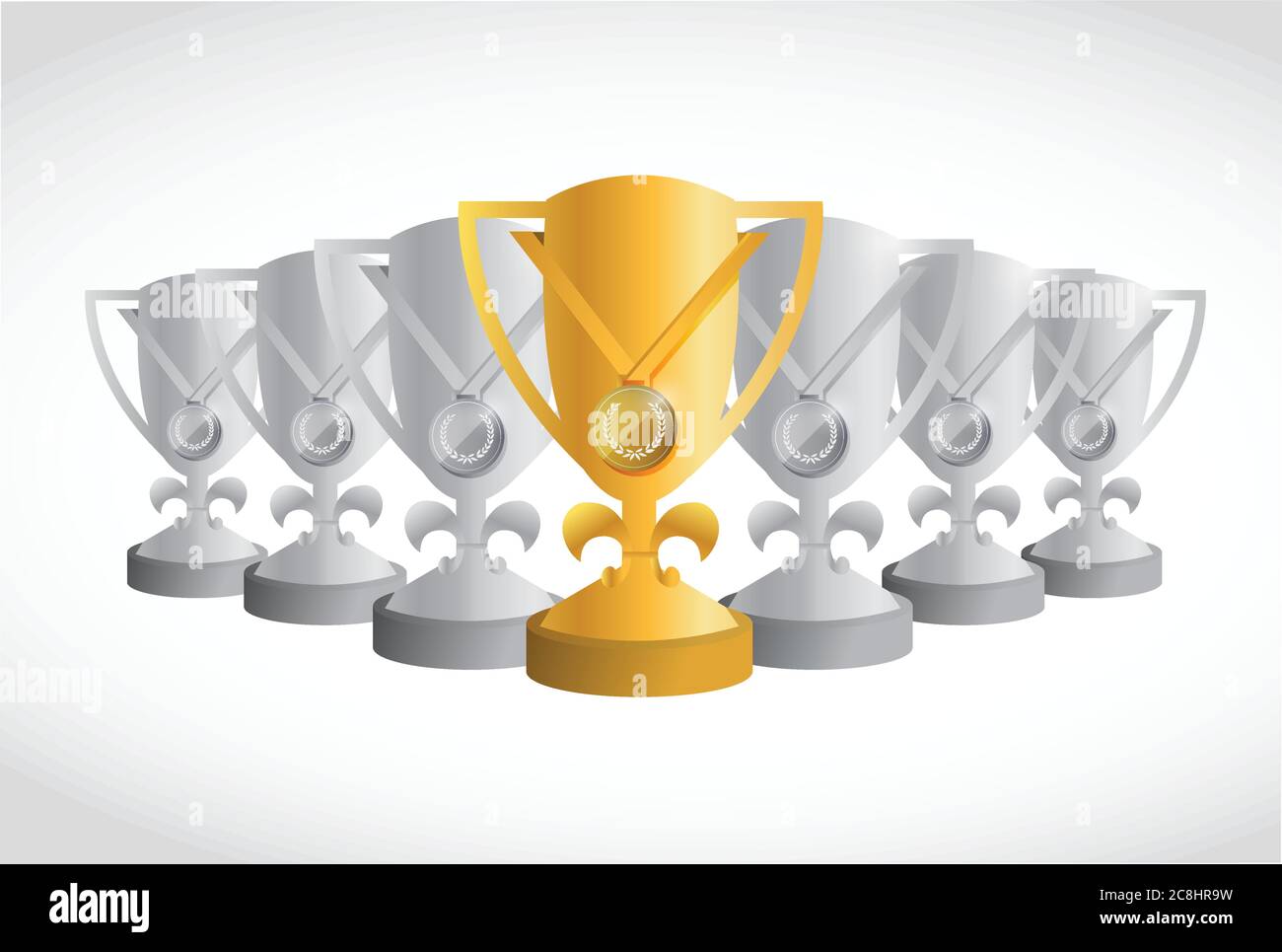3d render gold trophy cup Stock Vector Images - Alamy