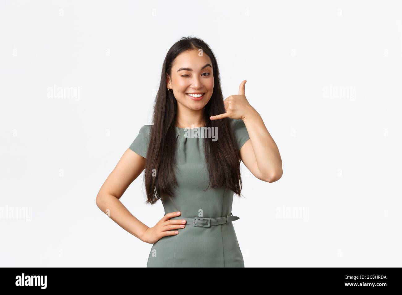 Small business owners, startup and work from home concept. Smiling ...