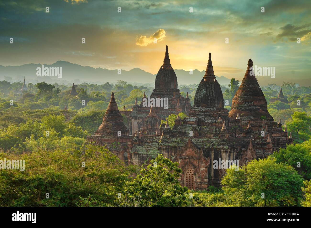 A large ancient pagoda which is Burmese architecture in the World ...