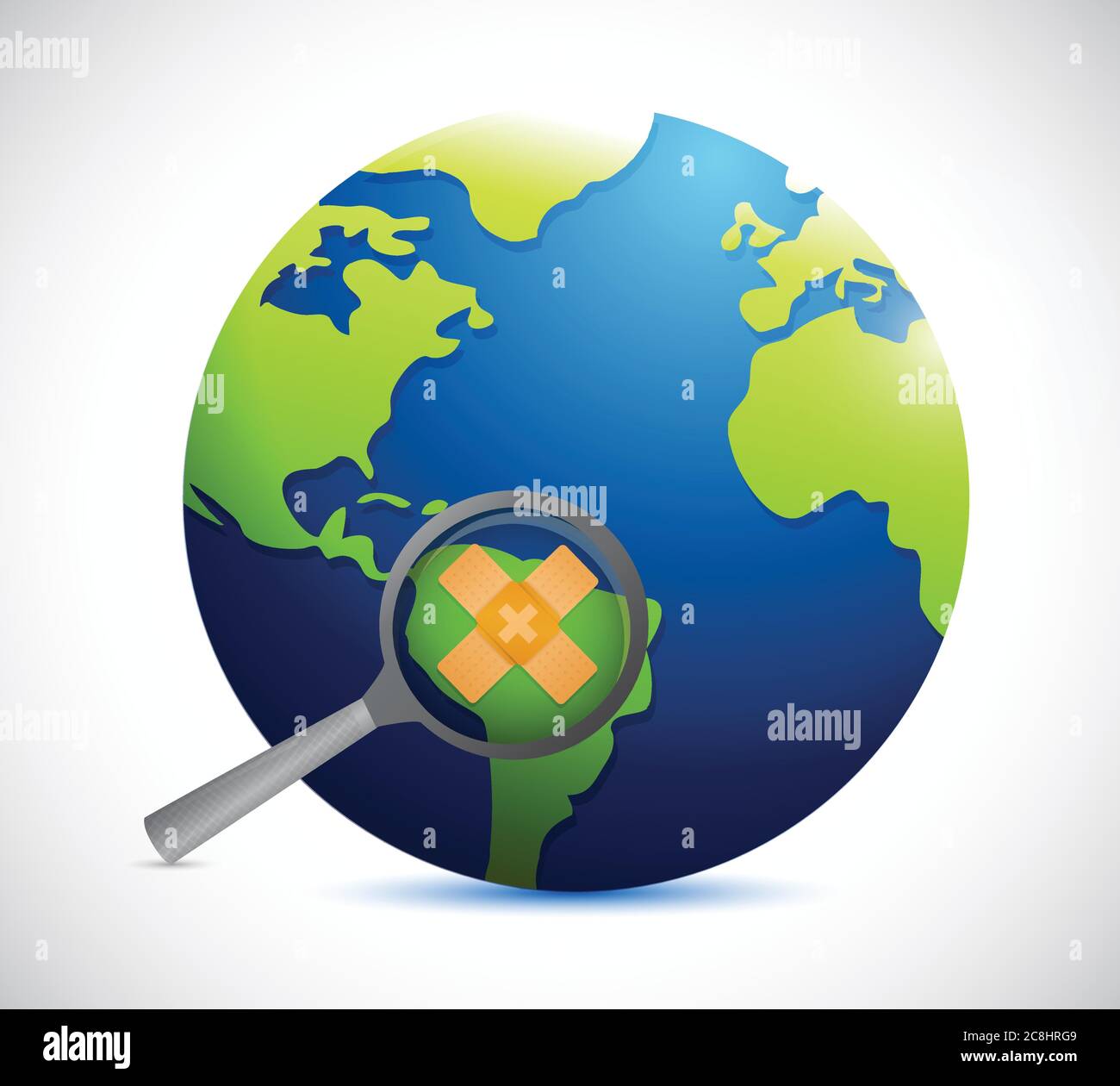 Globe safety concept illustration design over a white background Stock ...