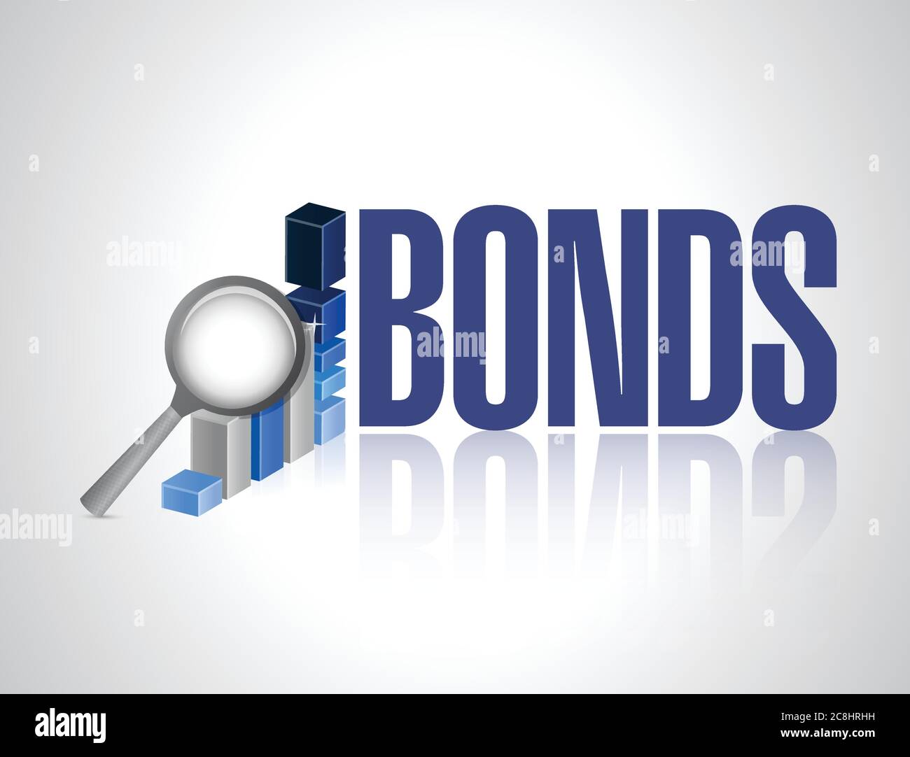 Bonds business graph illustration design over a white background Stock ...