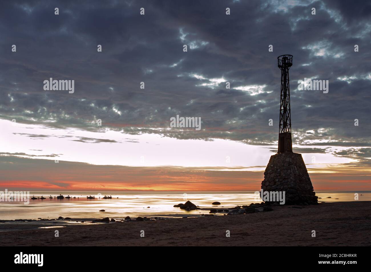 Crooked old beacon at the sea Stock Photo - Alamy