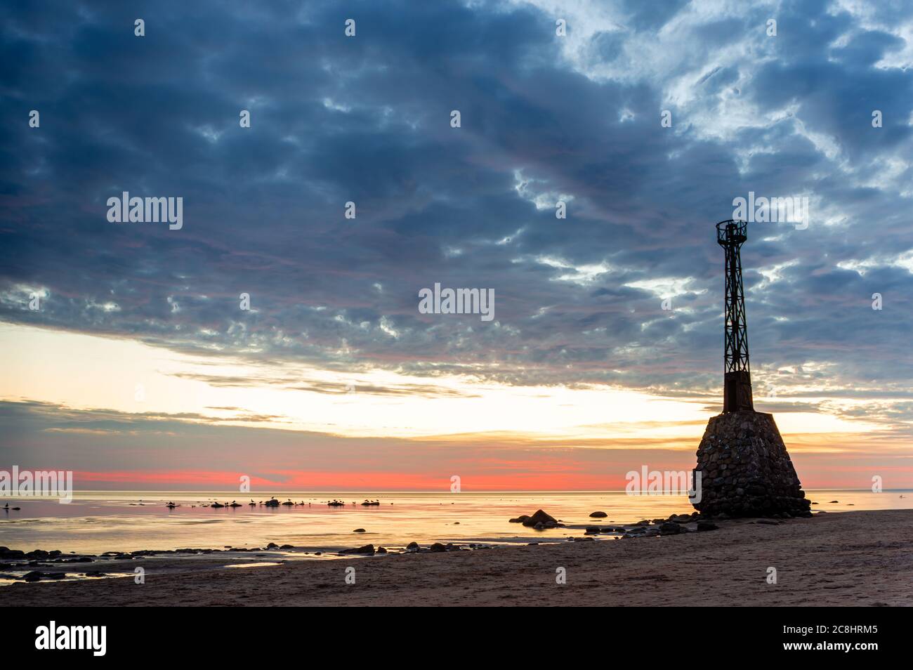 Crooked old beacon at the sea Stock Photo - Alamy