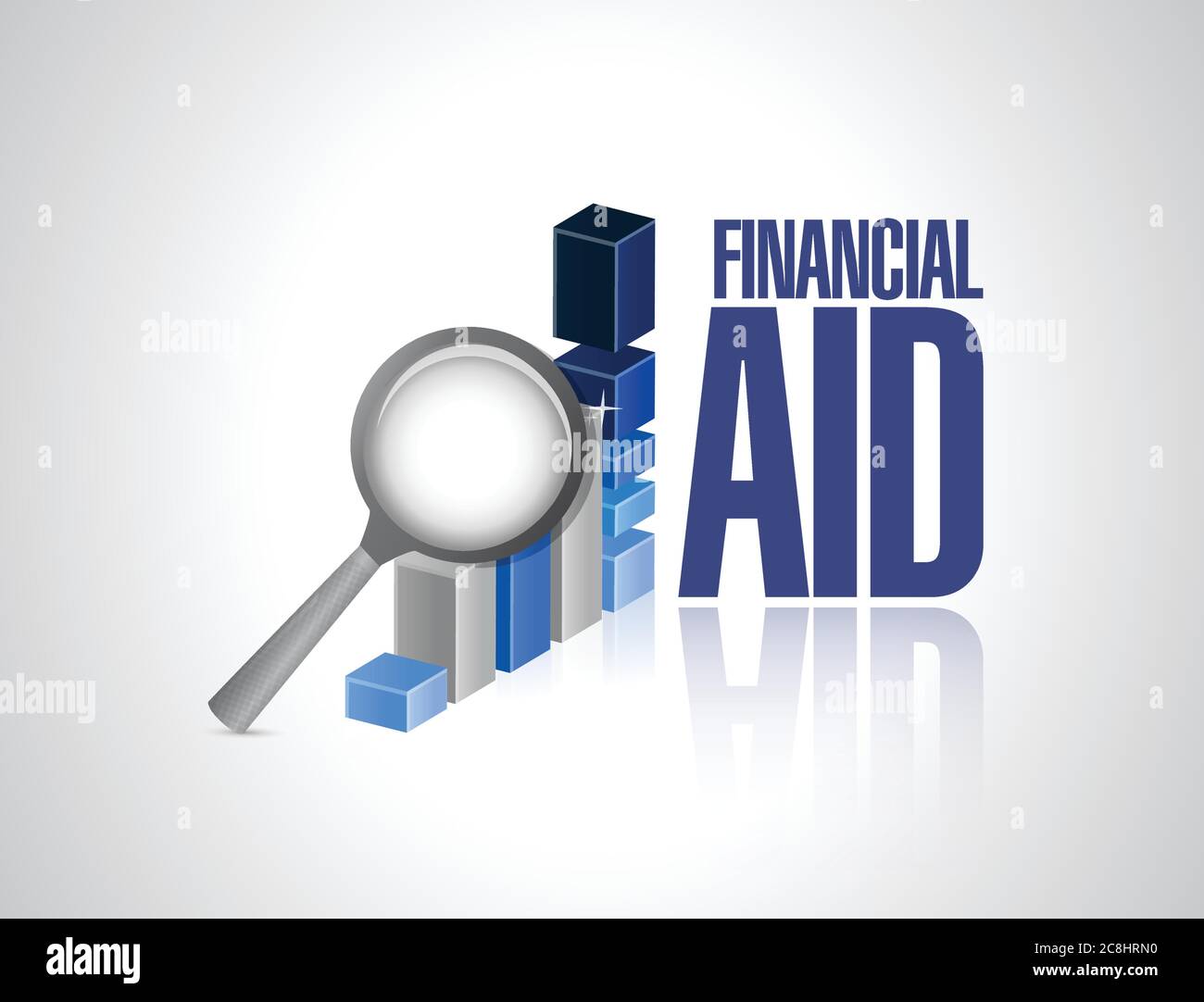 Financial Aid business graph sign concept illustration design graphic ...