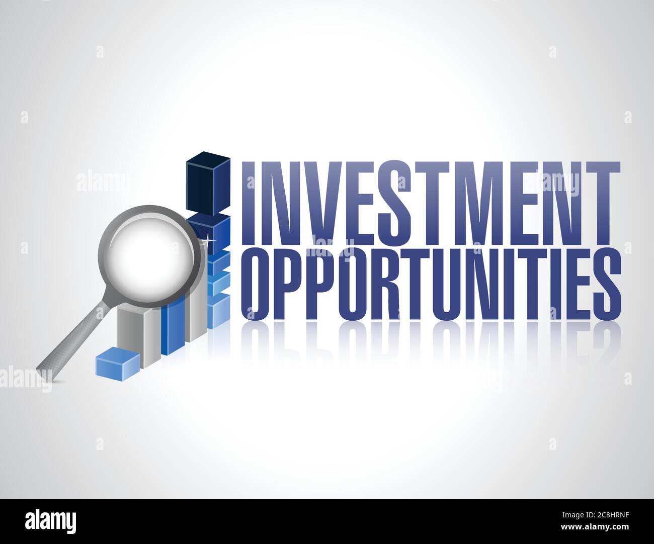 Investment opportunities. business concept illustration design over a ...