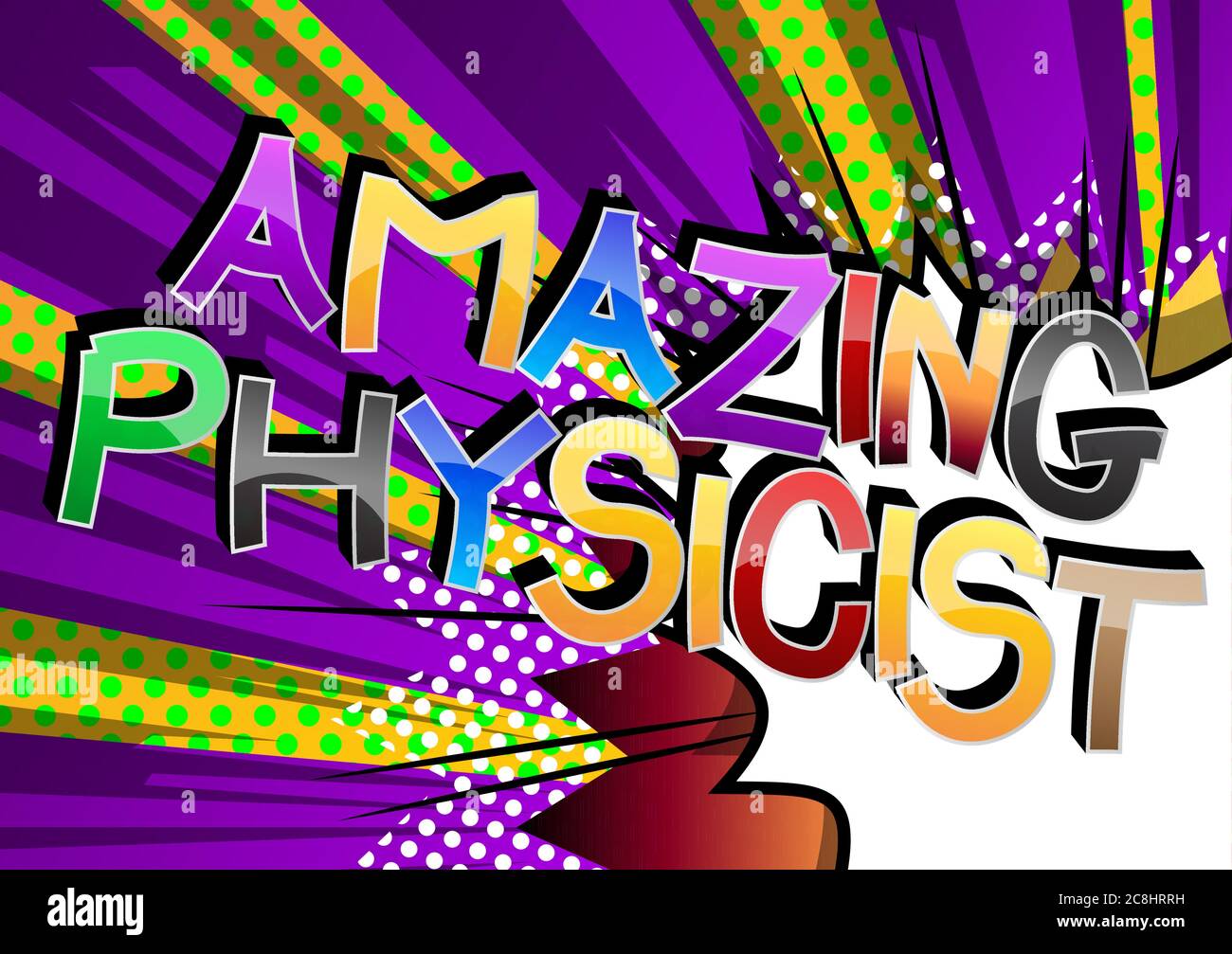 Amazing Physicist Comic book style cartoon words Stock Vector Image ...