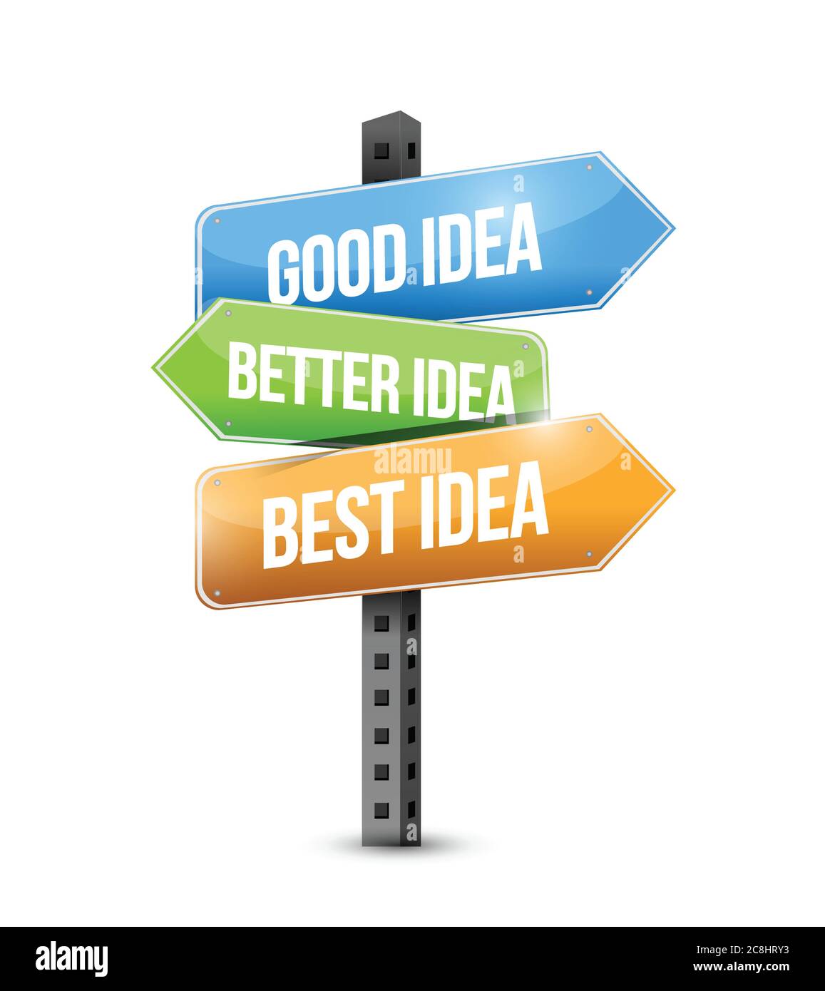 Good, better, best ideas illustration illustration design over a white ...