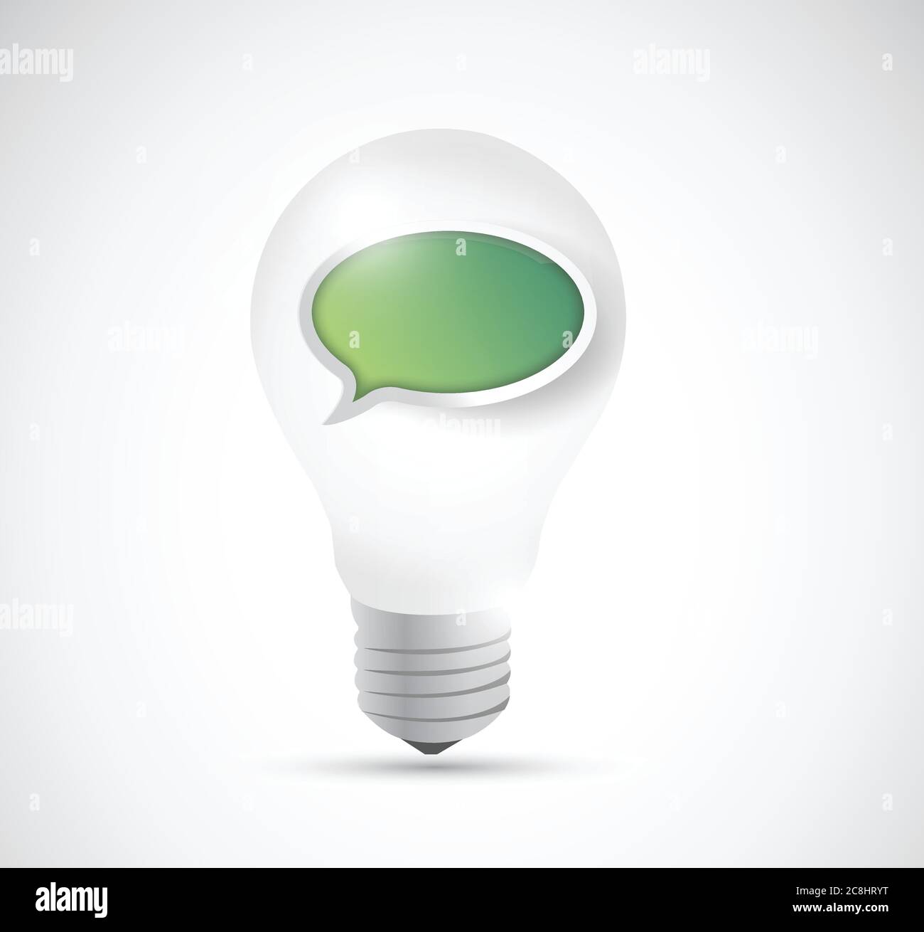 Light bulb message illustration design over a white background Stock ...