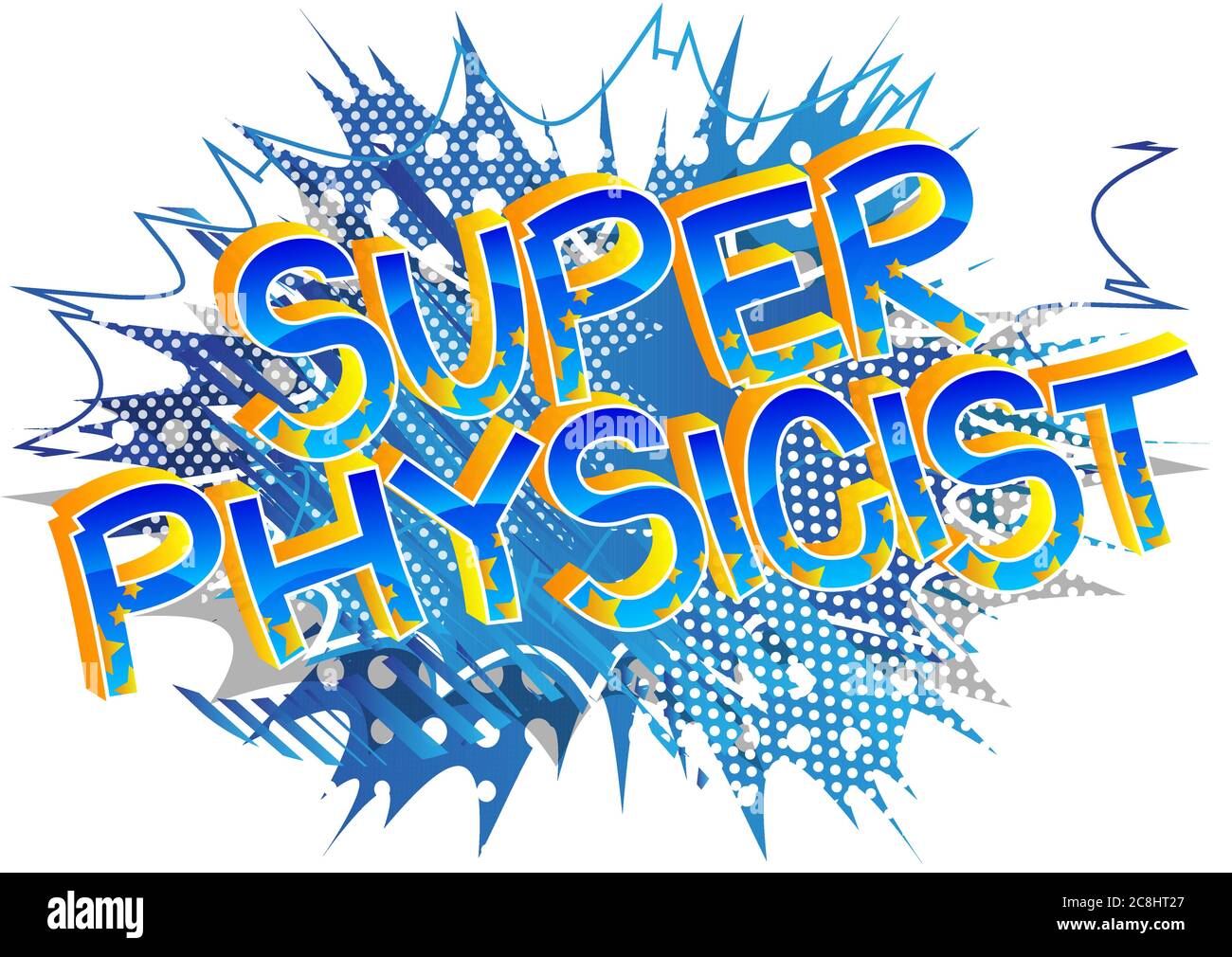 Super Physicist Comic book style cartoon words.Super Physicist Comic ...