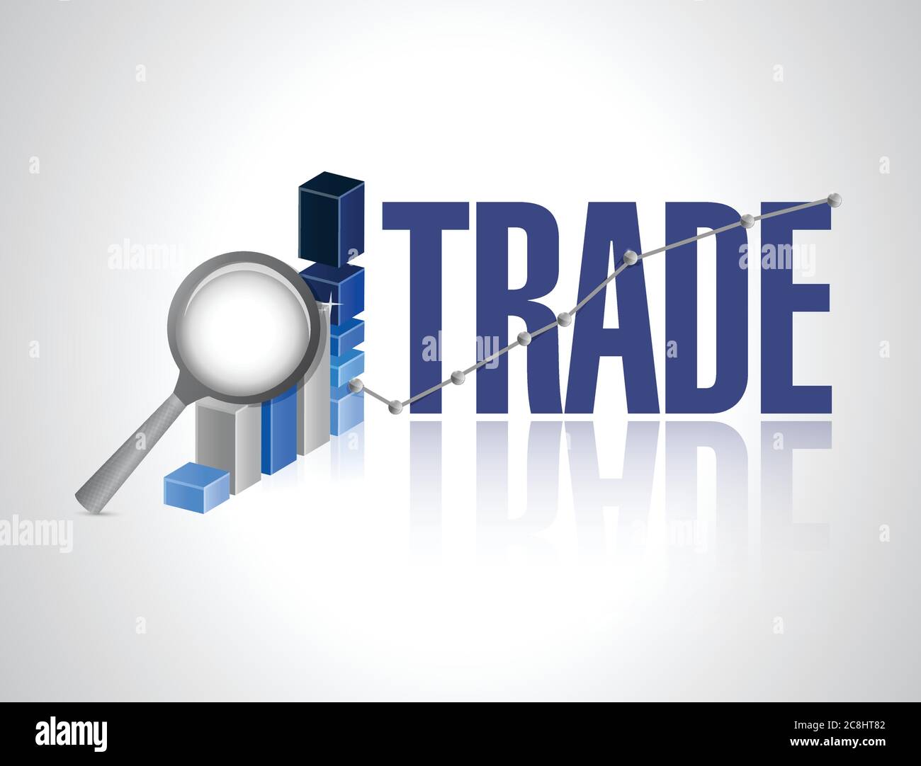 Business graph trade illustration design over a white background Stock ...