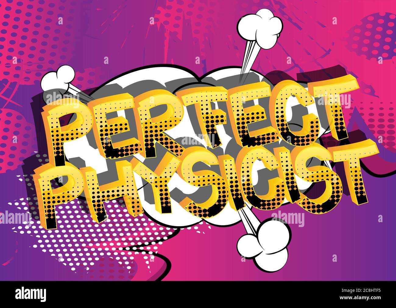 Perfect Physicist Comic book style cartoon words Stock Vector Image ...