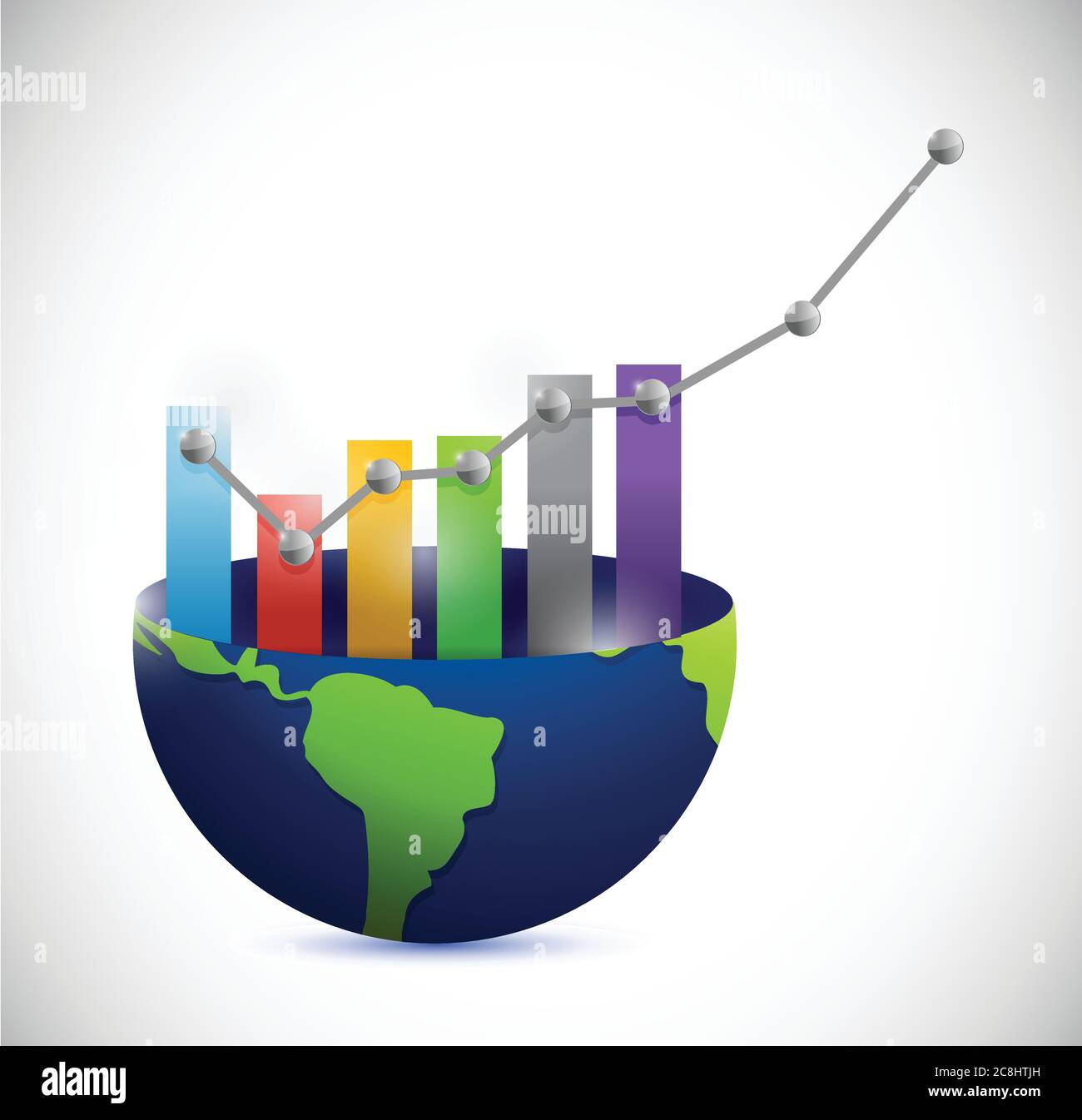 Map chart and a globe Stock Vector Images - Alamy