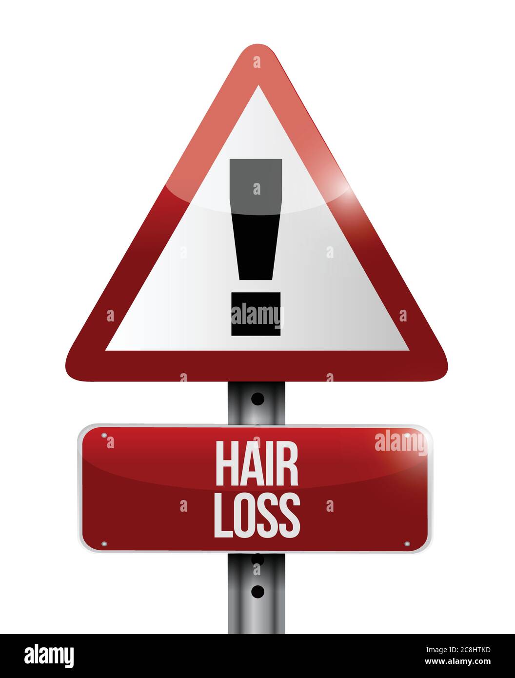 Hair loss road sign illustration design over a white background Stock ...