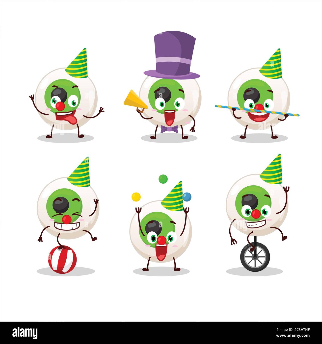 Cartoon character of eye candy with various circus shows Stock Vector ...