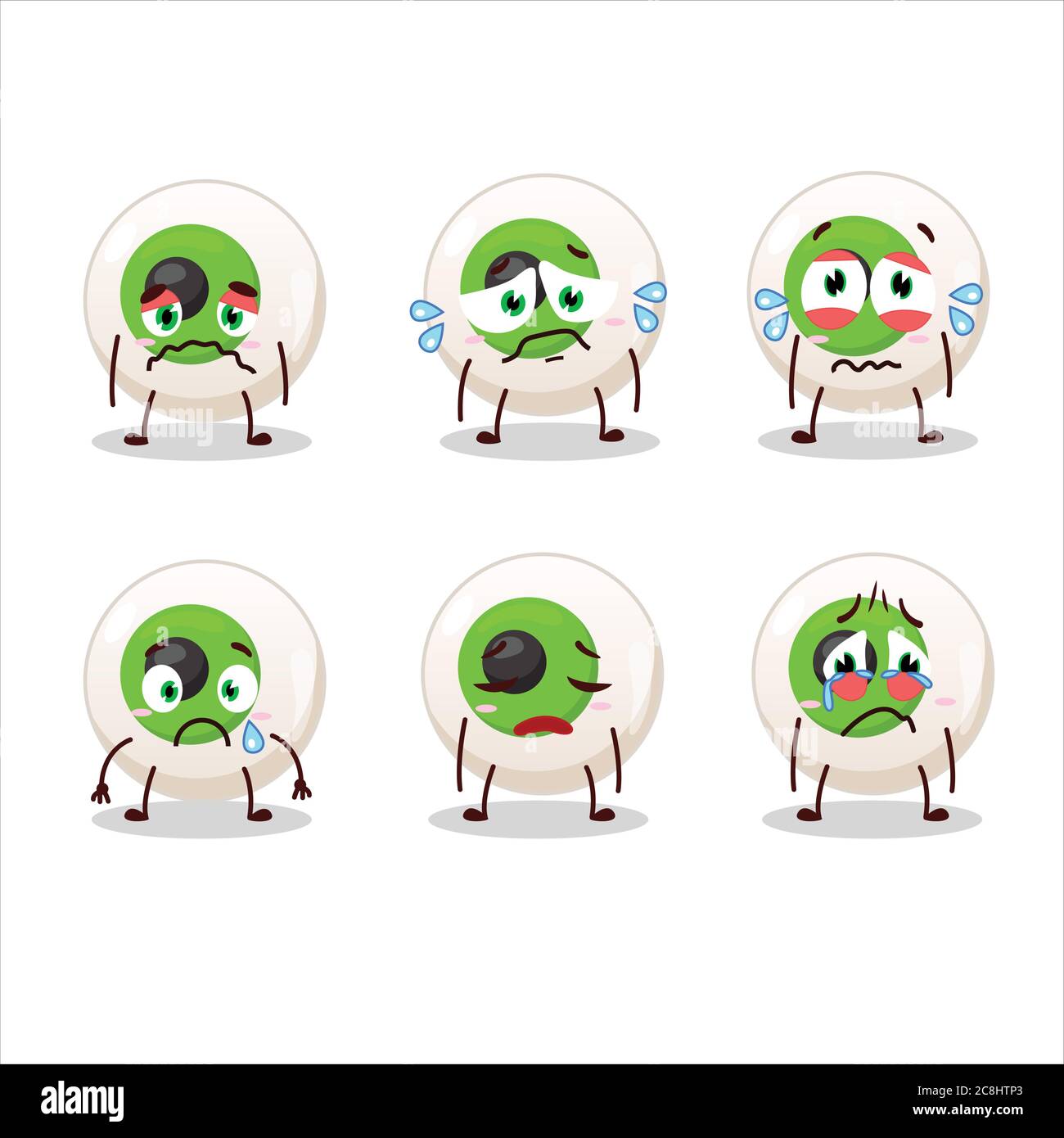 Eye candy cartoon character with sad expression Stock Vector Image ...