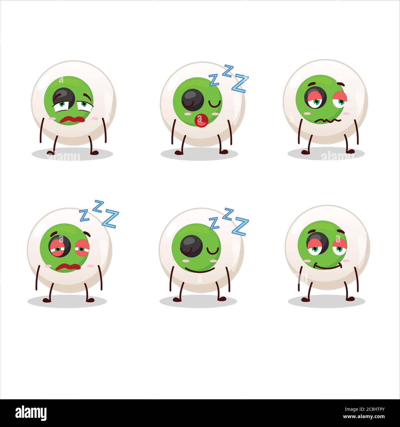 Cartoon character of eye candy with sleepy expression Stock Vector ...