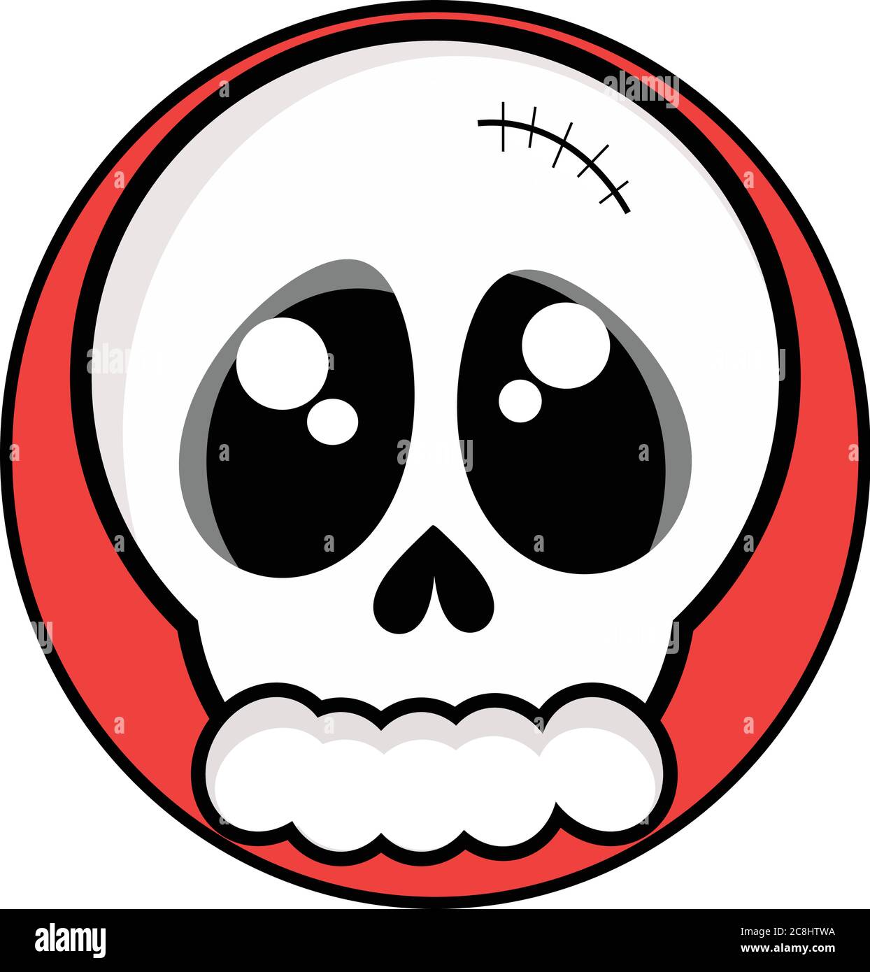 Sad skull Stock Vector Images - Alamy